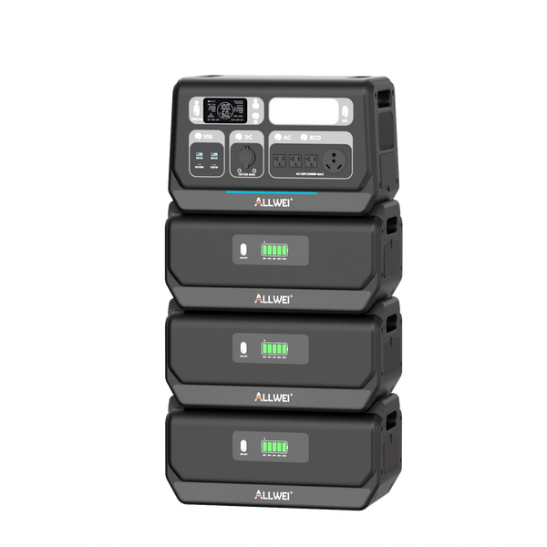 PPS2400 + 3*B200 PRO - 2400W Power Station & 4kWh Capacity | ALLWEI